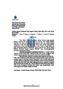 RESEPSI KHALYAK PADA GAGASAN NIKAH MUDA DALAM FILM CINTA SUBUH KARYA FMM - UMB Repository